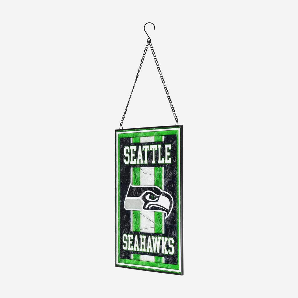Seattle Seahawks Team Stripe Stain Glass Sign FOCO