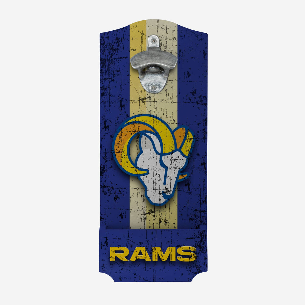 Los Angeles Rams Wooden Bottle Cap Opener Sign FOCO