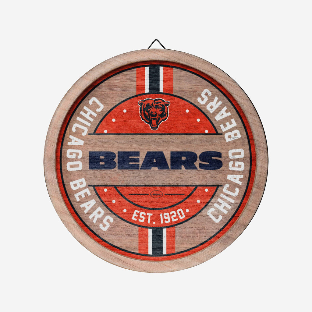 Chicago Bears Wooden Barrel Sign FOCO