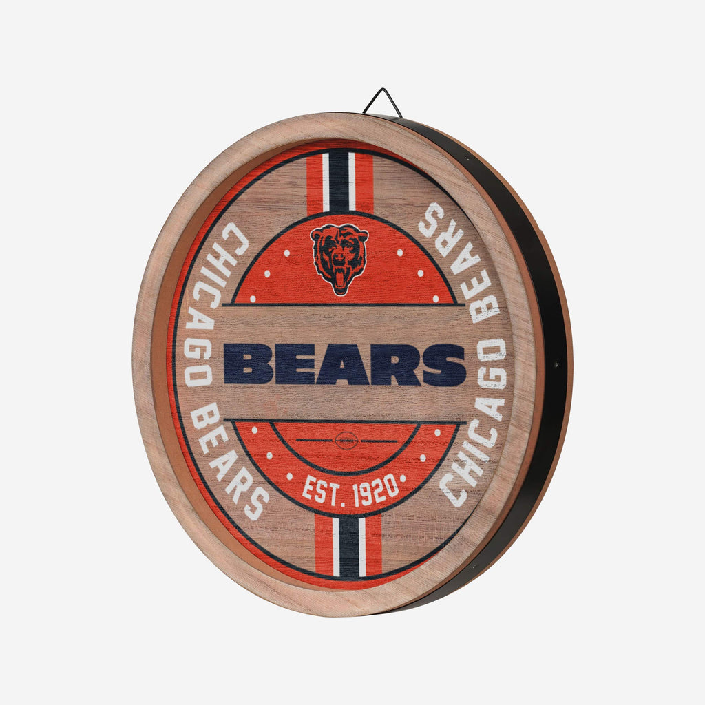 Chicago Bears Wooden Barrel Sign FOCO