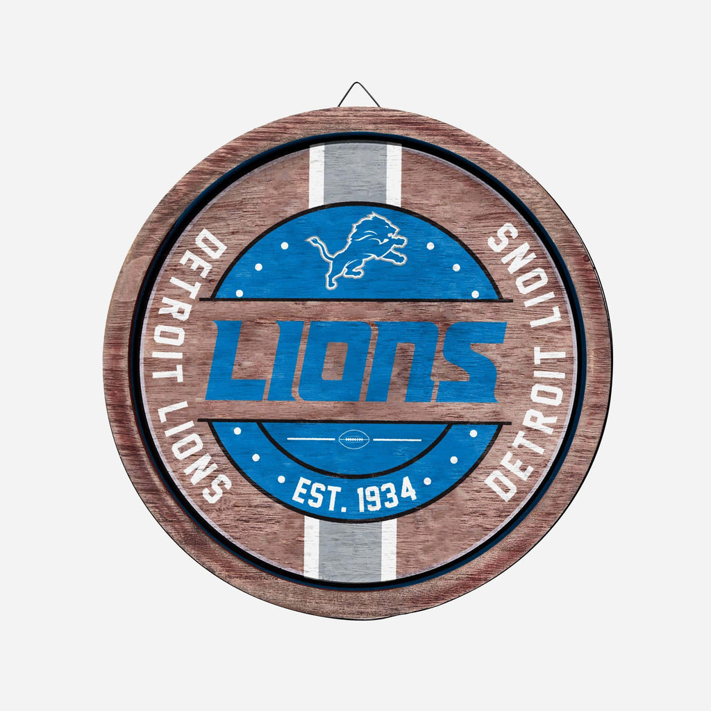 Detroit Lions Wooden Barrel Sign FOCO