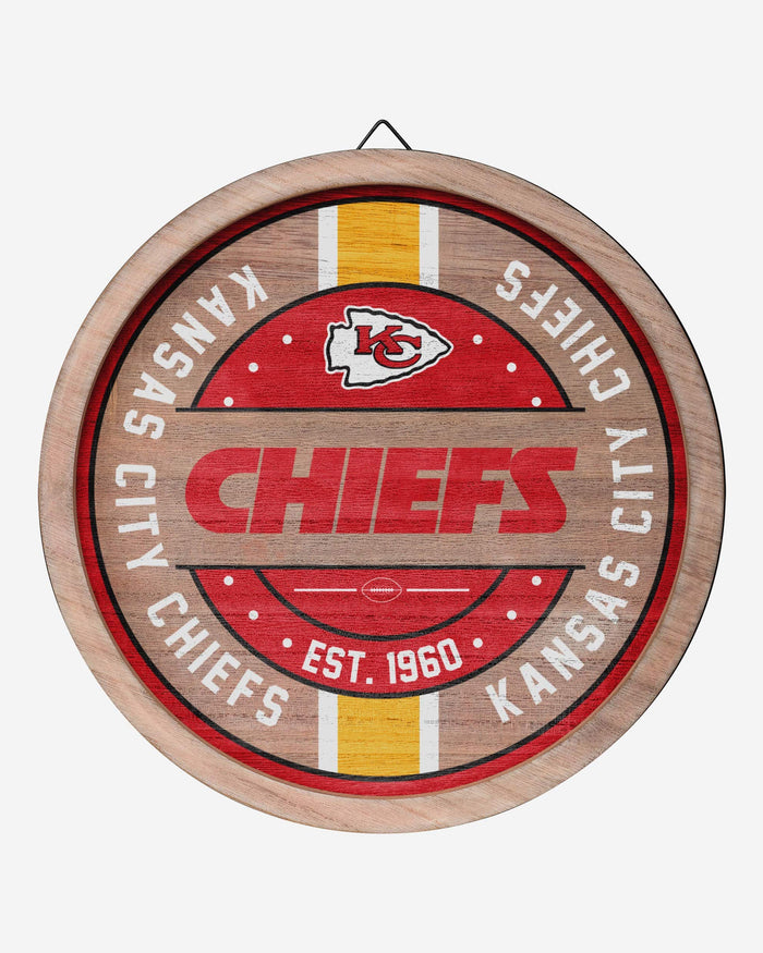 Kansas City Chiefs Wooden Barrel Sign FOCO