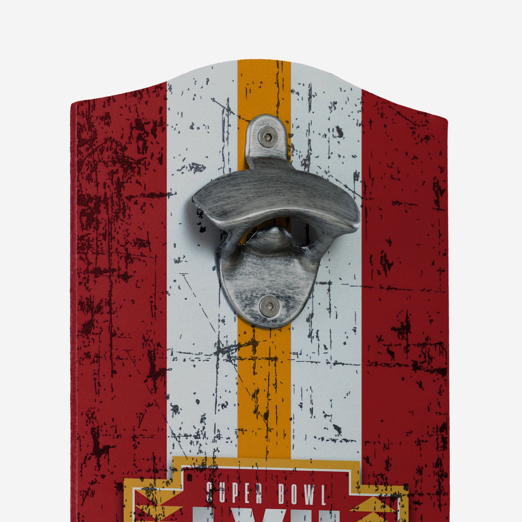 Kansas City Chiefs Super Bowl LVII Champions Wooden Bottle Opener Sign FOCO