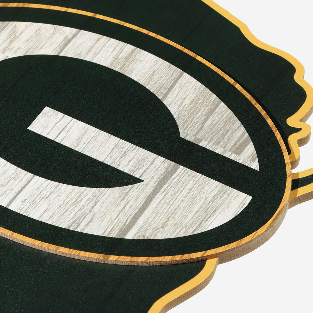 Green Bay Packers Wood State Sign FOCO
