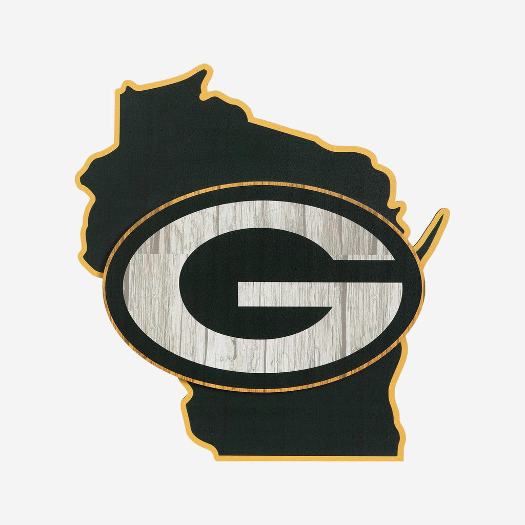 Green Bay Packers Wood State Sign FOCO