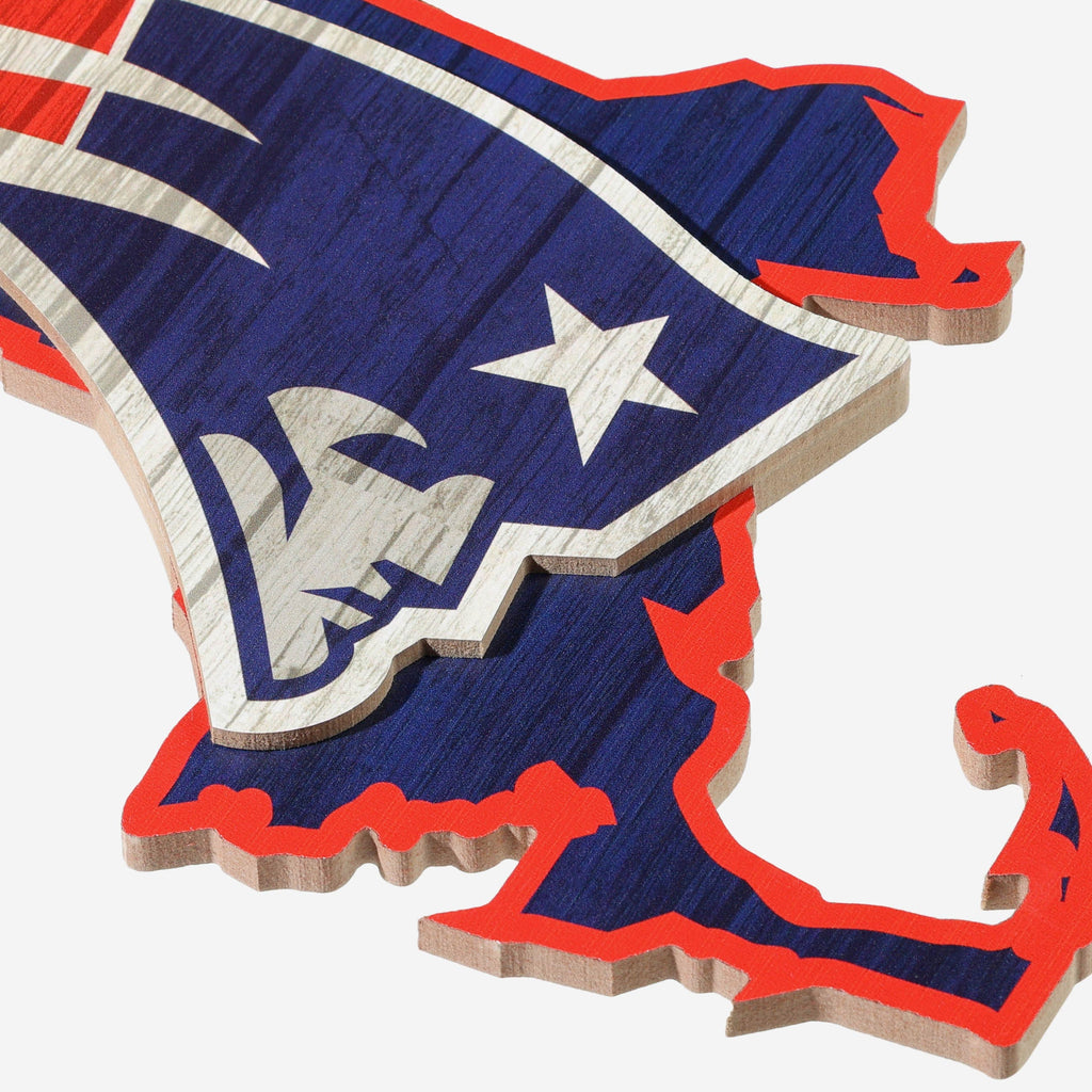 New England Patriots Wood State Sign FOCO