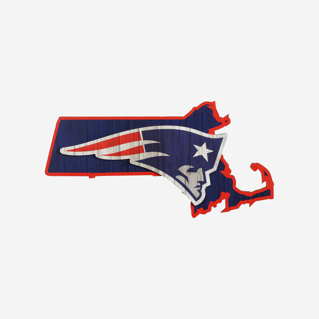 New England Patriots Wood State Sign FOCO