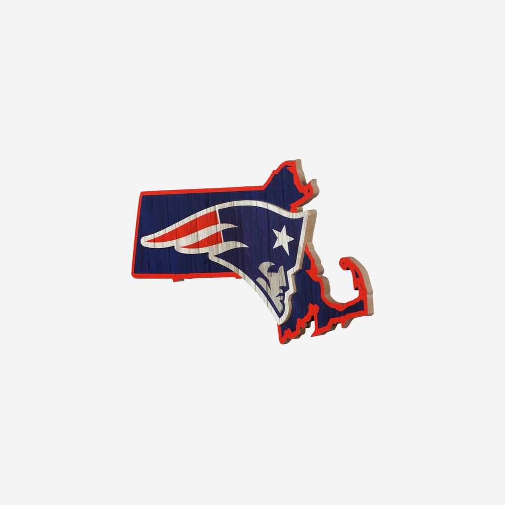 New England Patriots Wood State Sign FOCO