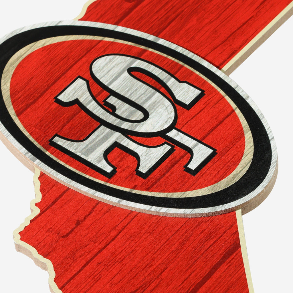 San Francisco 49ers Wood State Sign FOCO