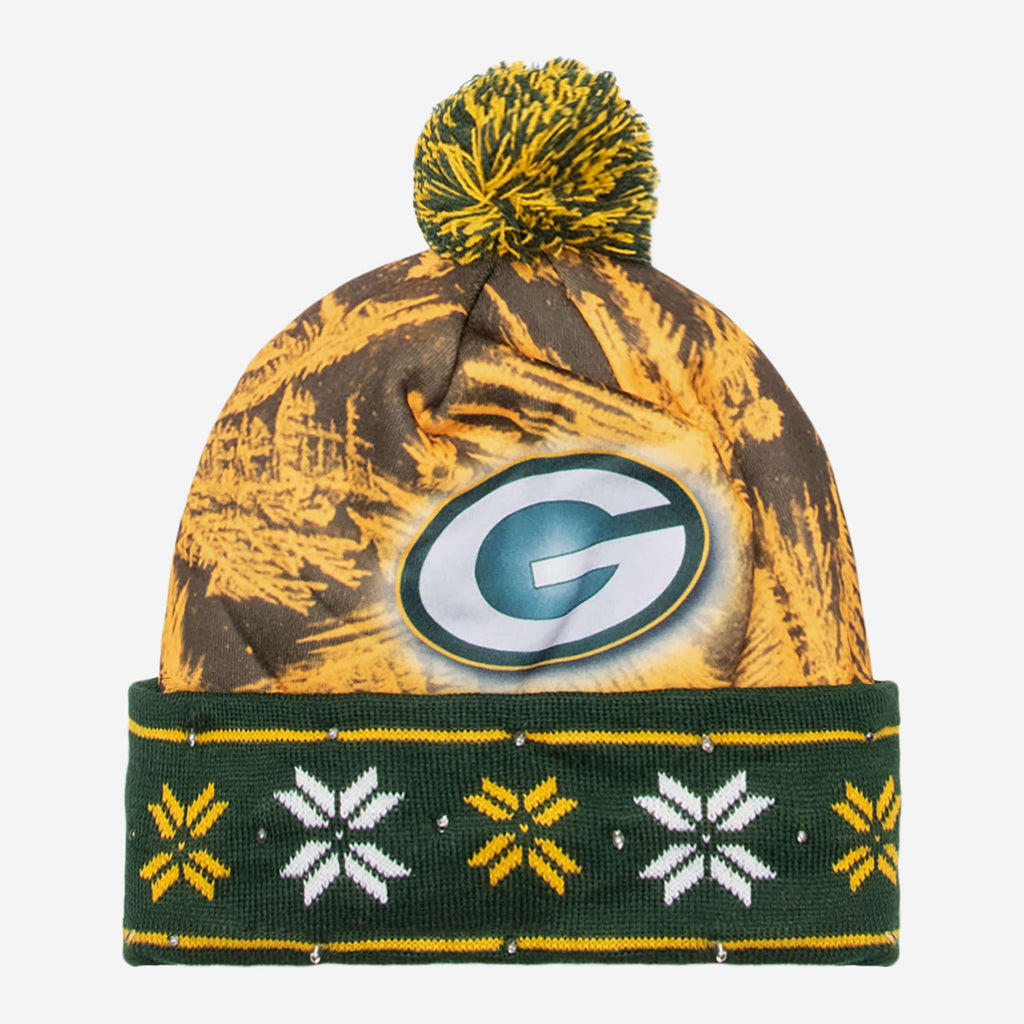 Green Bay Packers Big Logo Light Up Beanie FOCO