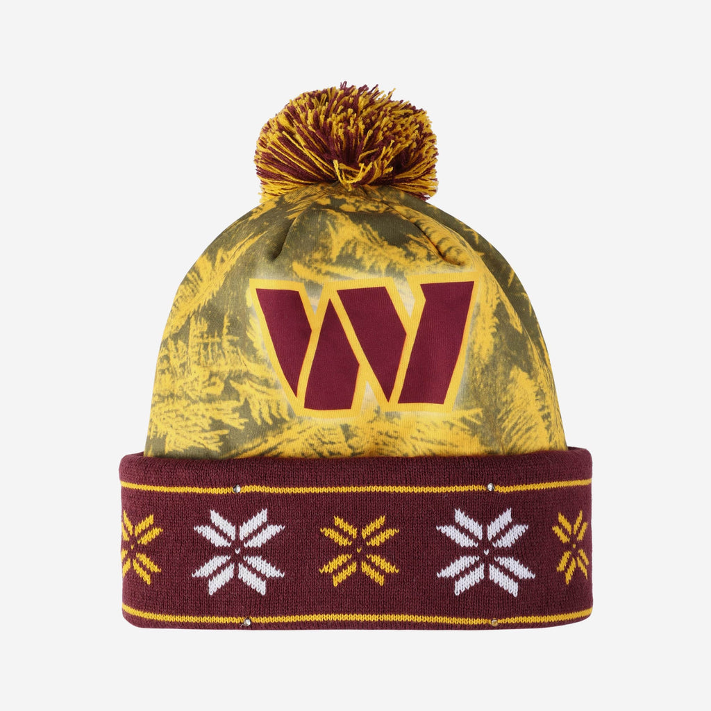 Washington Commanders Big Logo Light Up Printed Beanie FOCO