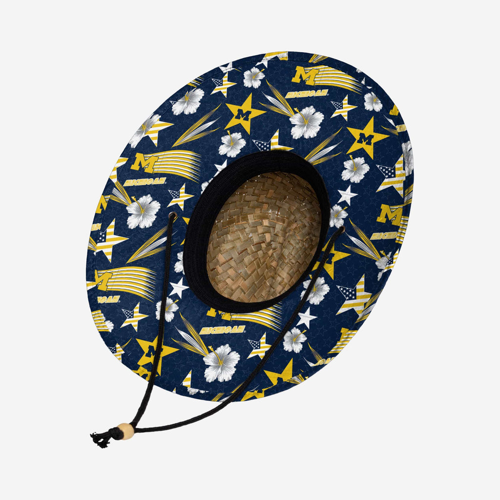 Michigan Wolverines Americana Straw Hat FOCO