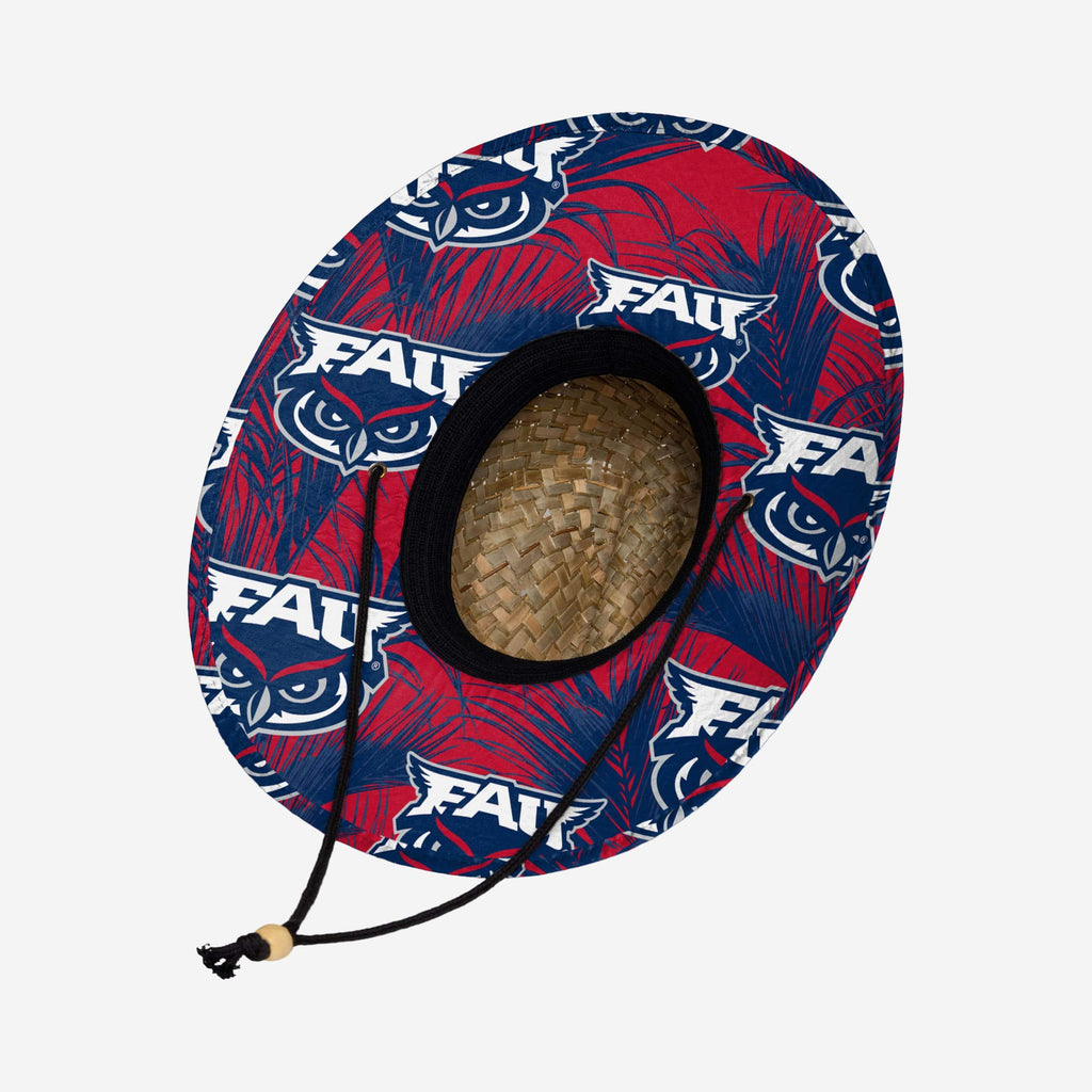 Florida Atlantic Owls Floral Straw Hat FOCO