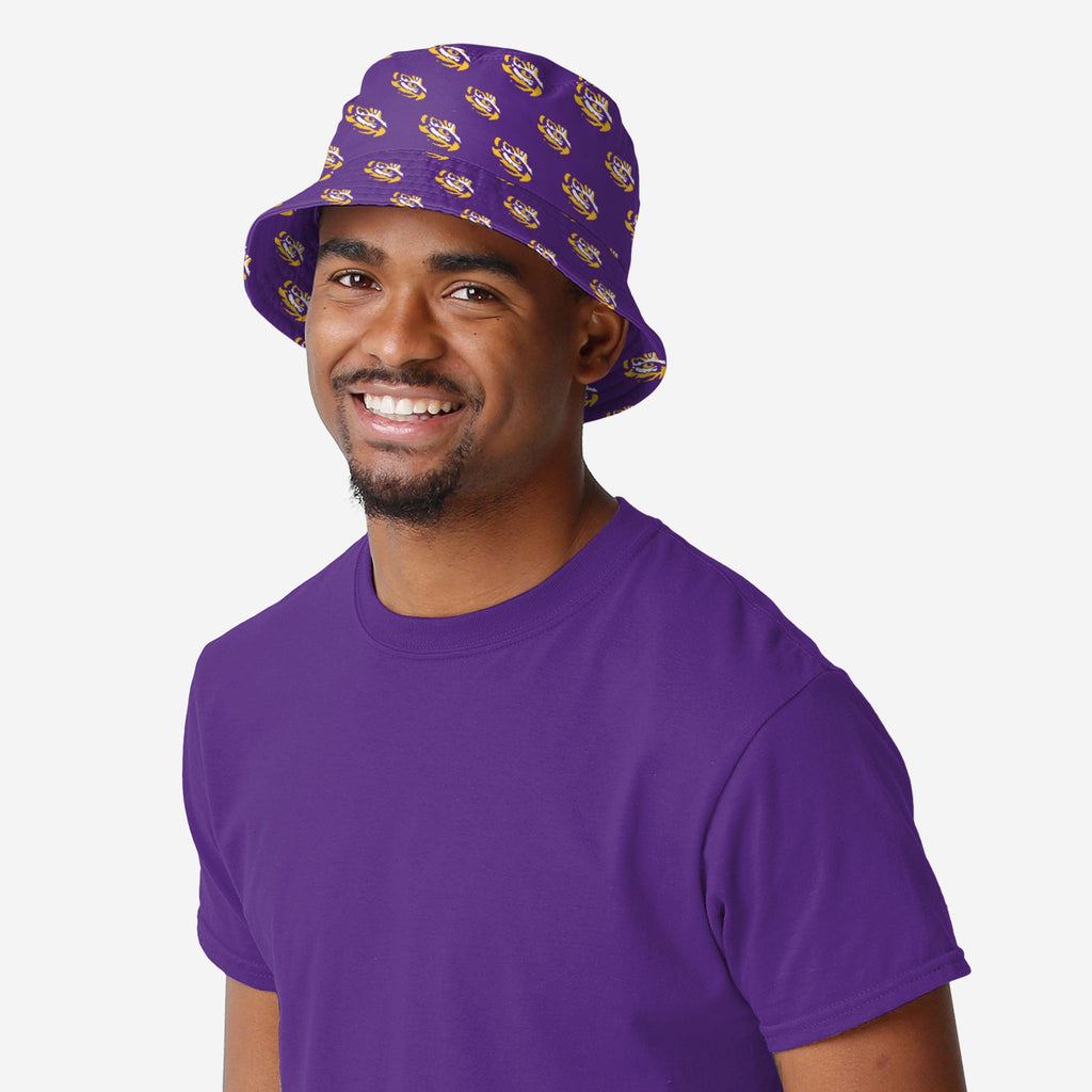 LSU Tigers Mini Print Bucket Hat FOCO