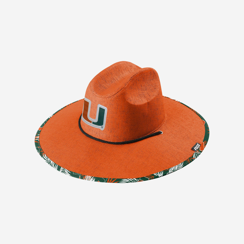 Miami Hurricanes Team Color Straw Hat FOCO