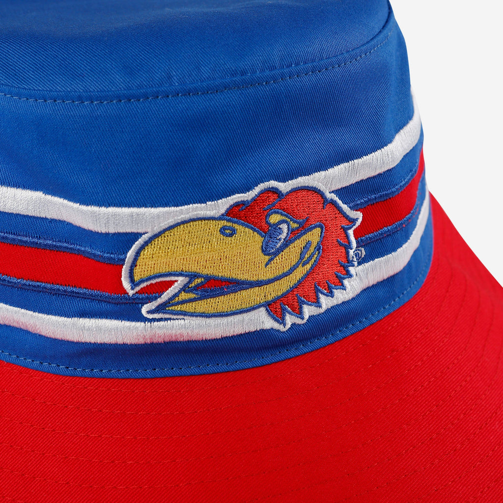 Kansas Jayhawks Team Stripe Bucket Hat FOCO