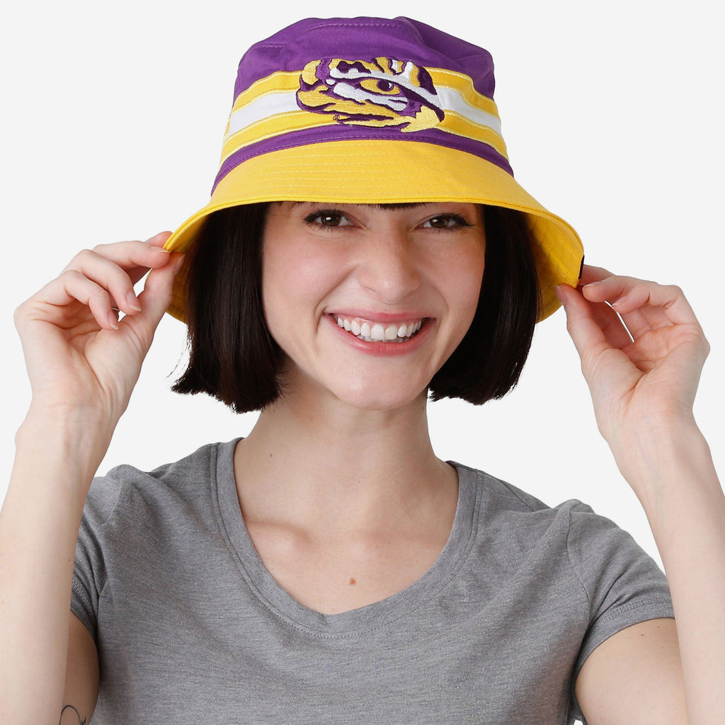 LSU Tigers Team Stripe Bucket Hat FOCO