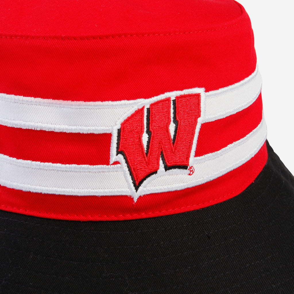 Wisconsin Badgers Team Stripe Bucket Hat FOCO