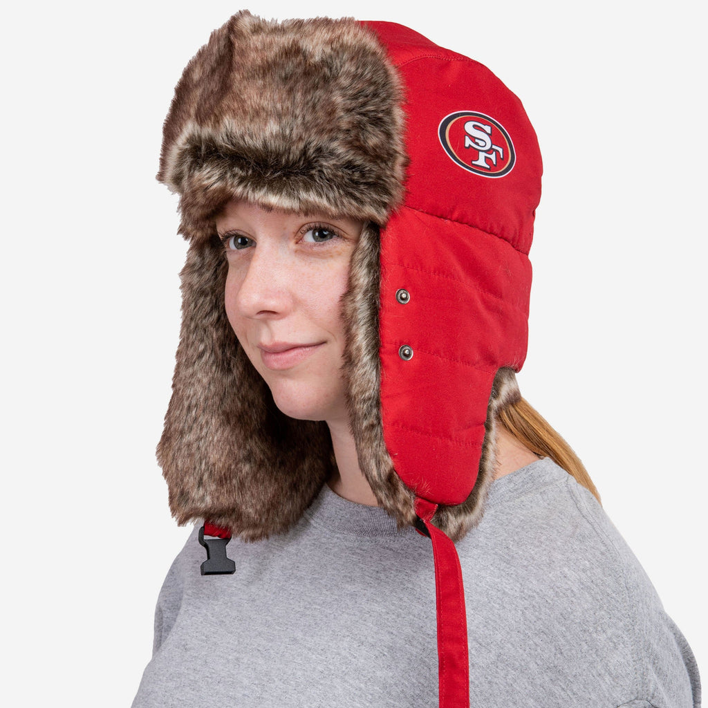 San Francisco 49ers Big Logo Trapper Hat With Face Cover FOCO