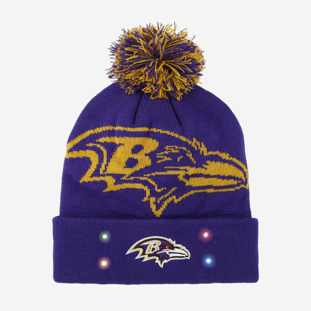 Baltimore Ravens Cropped Logo Light Up Knit Beanie FOCO