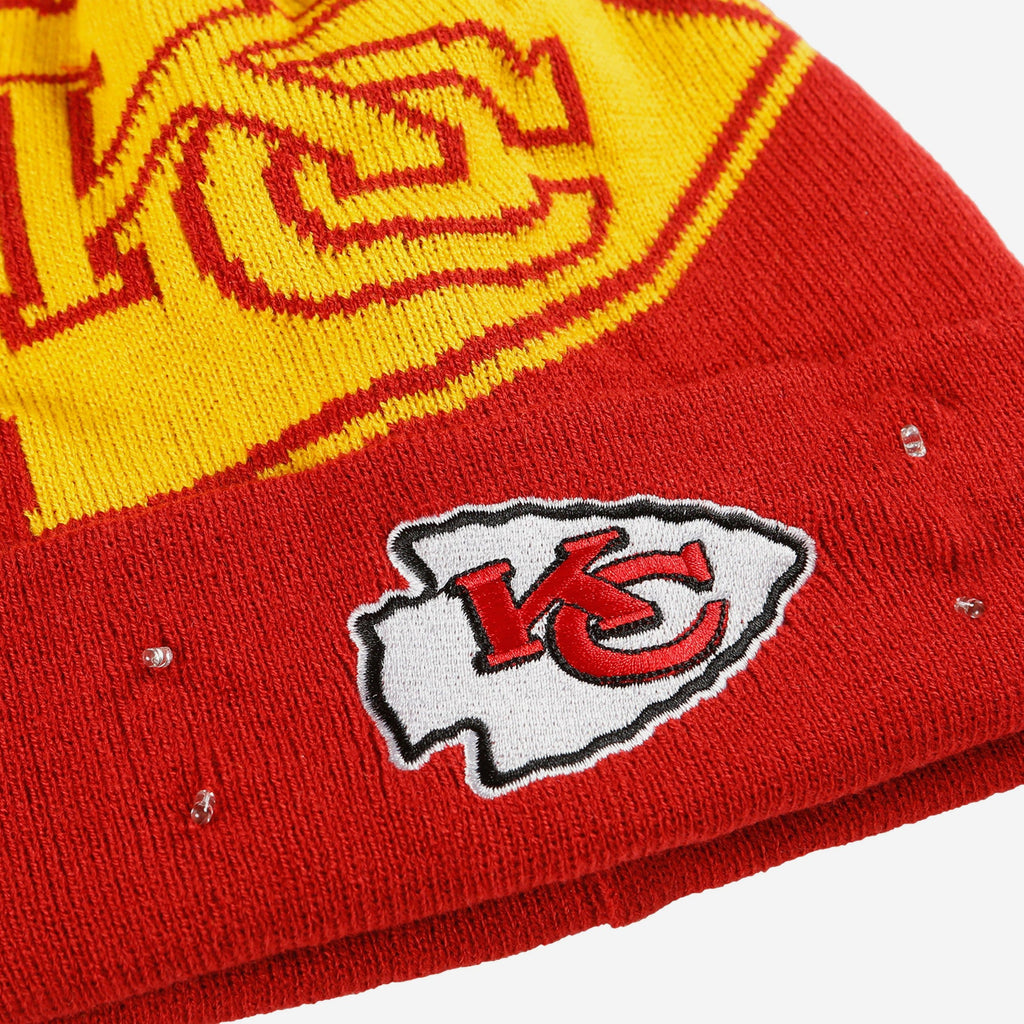 Kansas City Chiefs Cropped Logo Light Up Knit Beanie FOCO