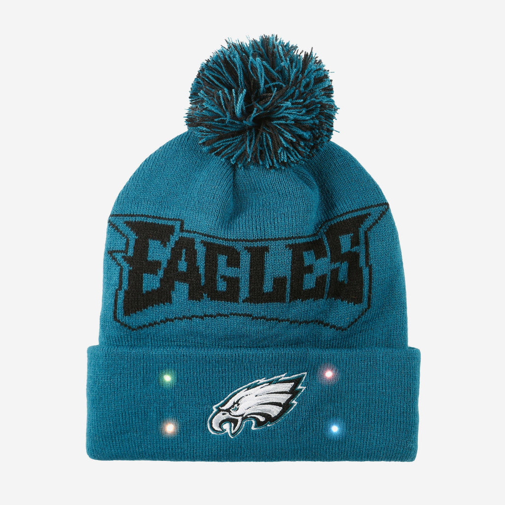 Philadelphia Eagles Cropped Logo Light Up Knit Beanie FOCO