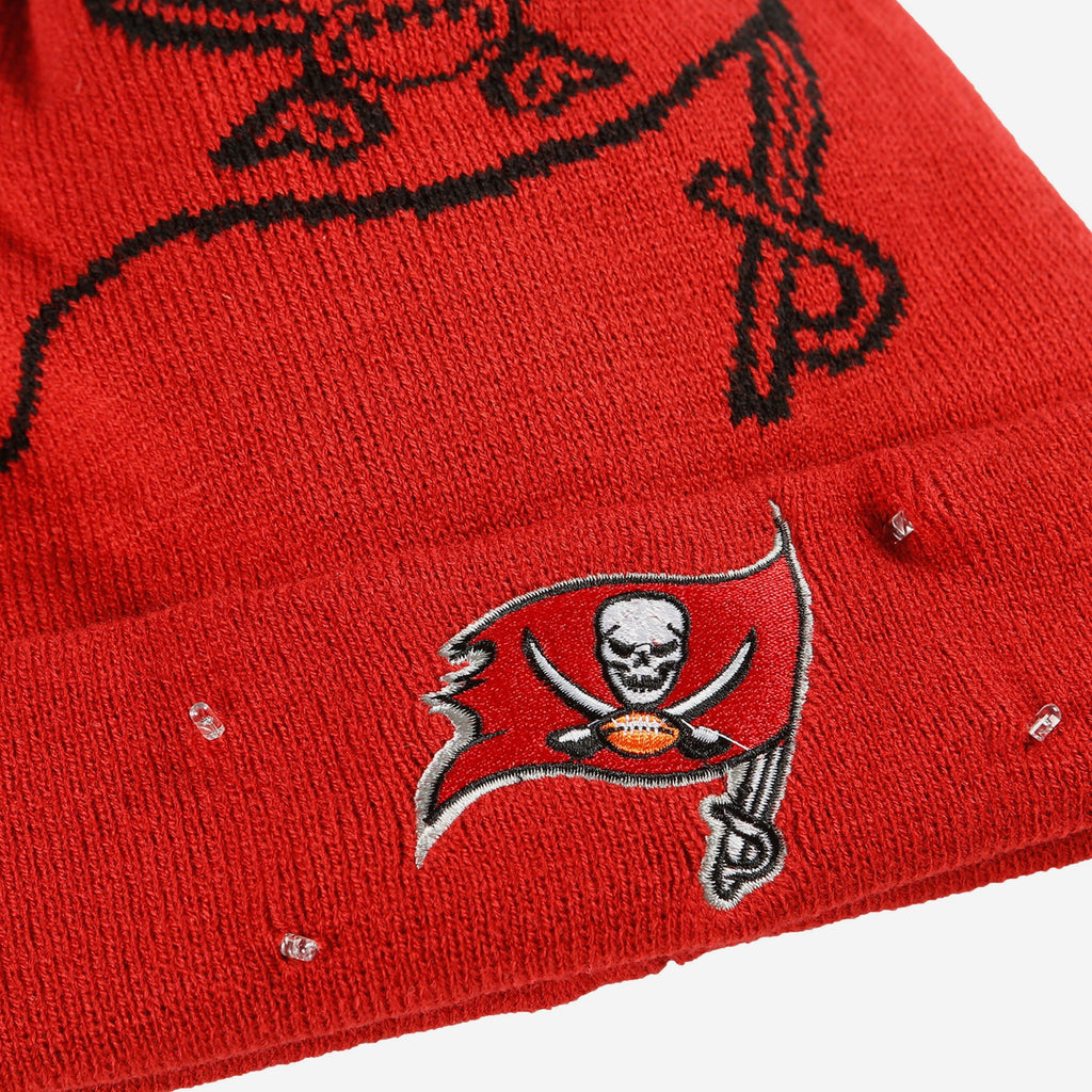Tampa Bay Buccaneers Cropped Logo Light Up Knit Beanie FOCO