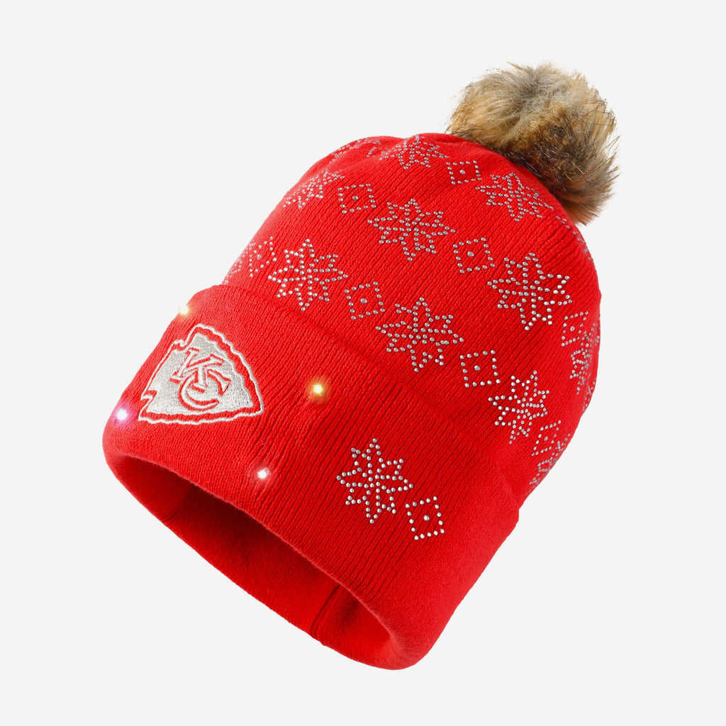 Kansas City Chiefs Rhinestone Light Up Beanie FOCO
