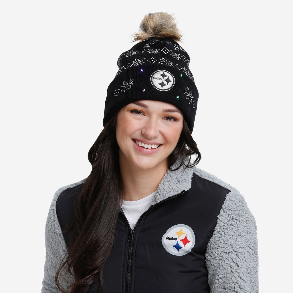 Pittsburgh Steelers Rhinestone Light Up Beanie FOCO