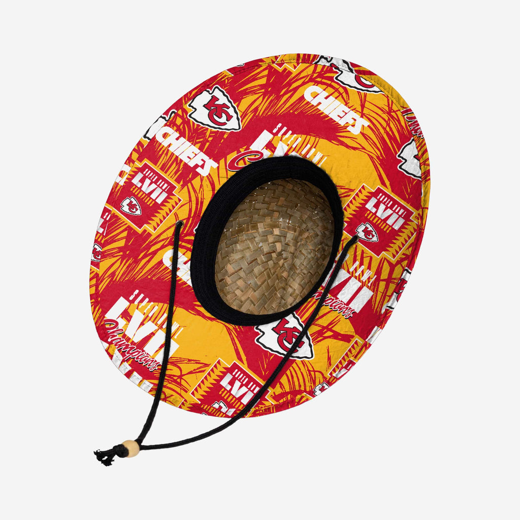 Kansas City Chiefs Super Bowl LVII Champions Straw Hat FOCO