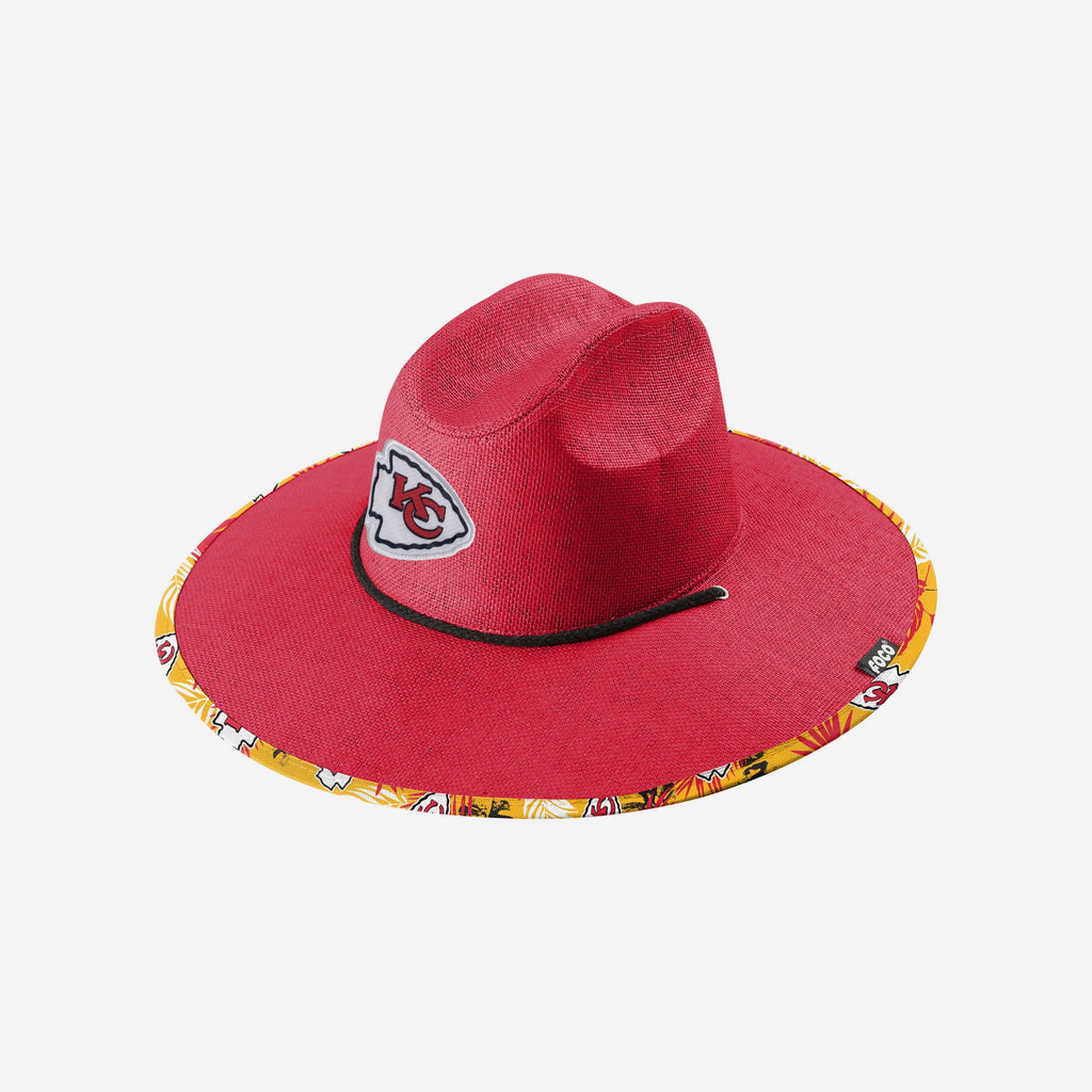 Kansas City Chiefs Team Color Straw Hat FOCO
