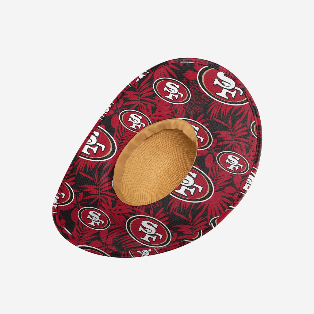 San Francisco 49ers Womens Floral Straw Hat FOCO