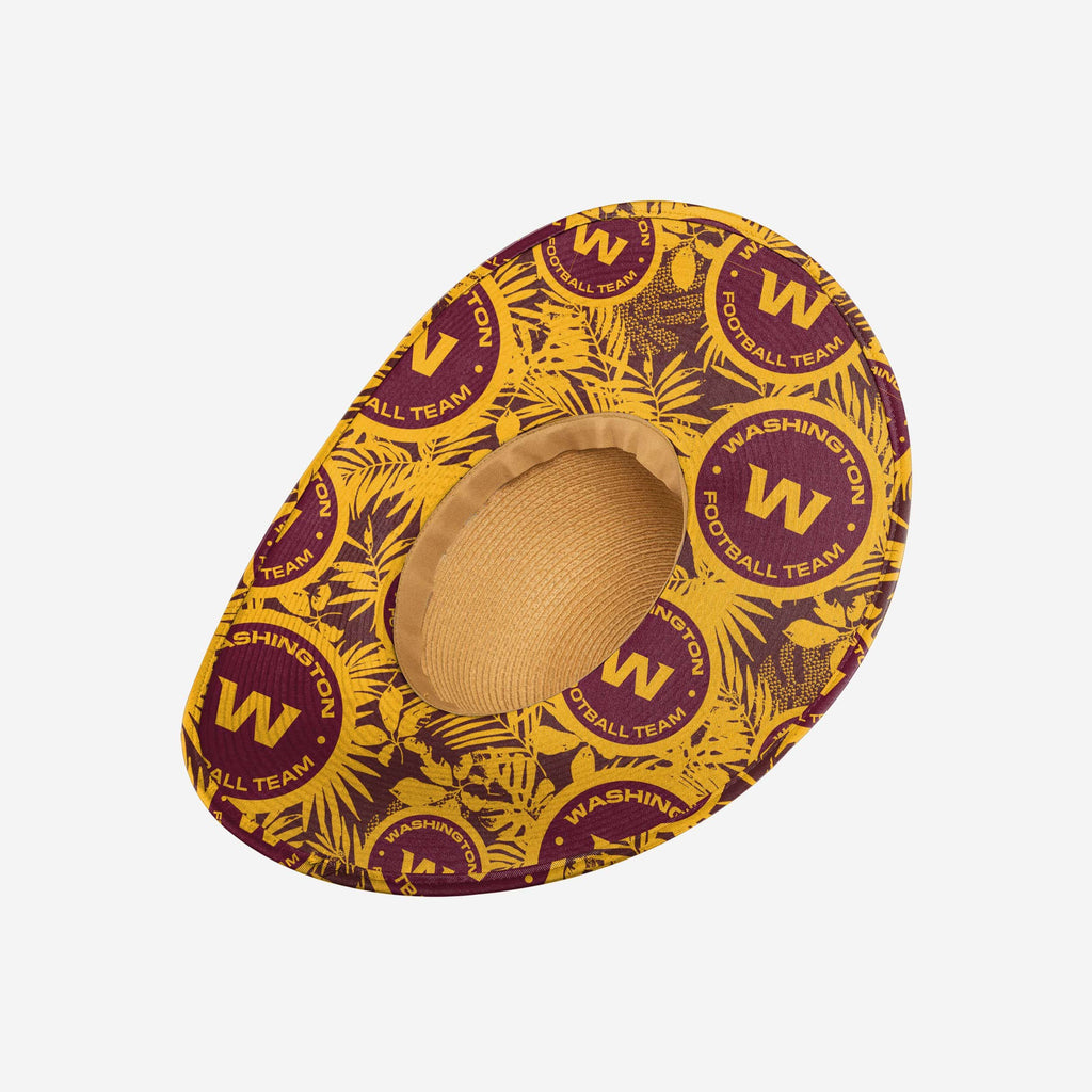 Washington Commanders Womens Floral Straw Hat FOCO