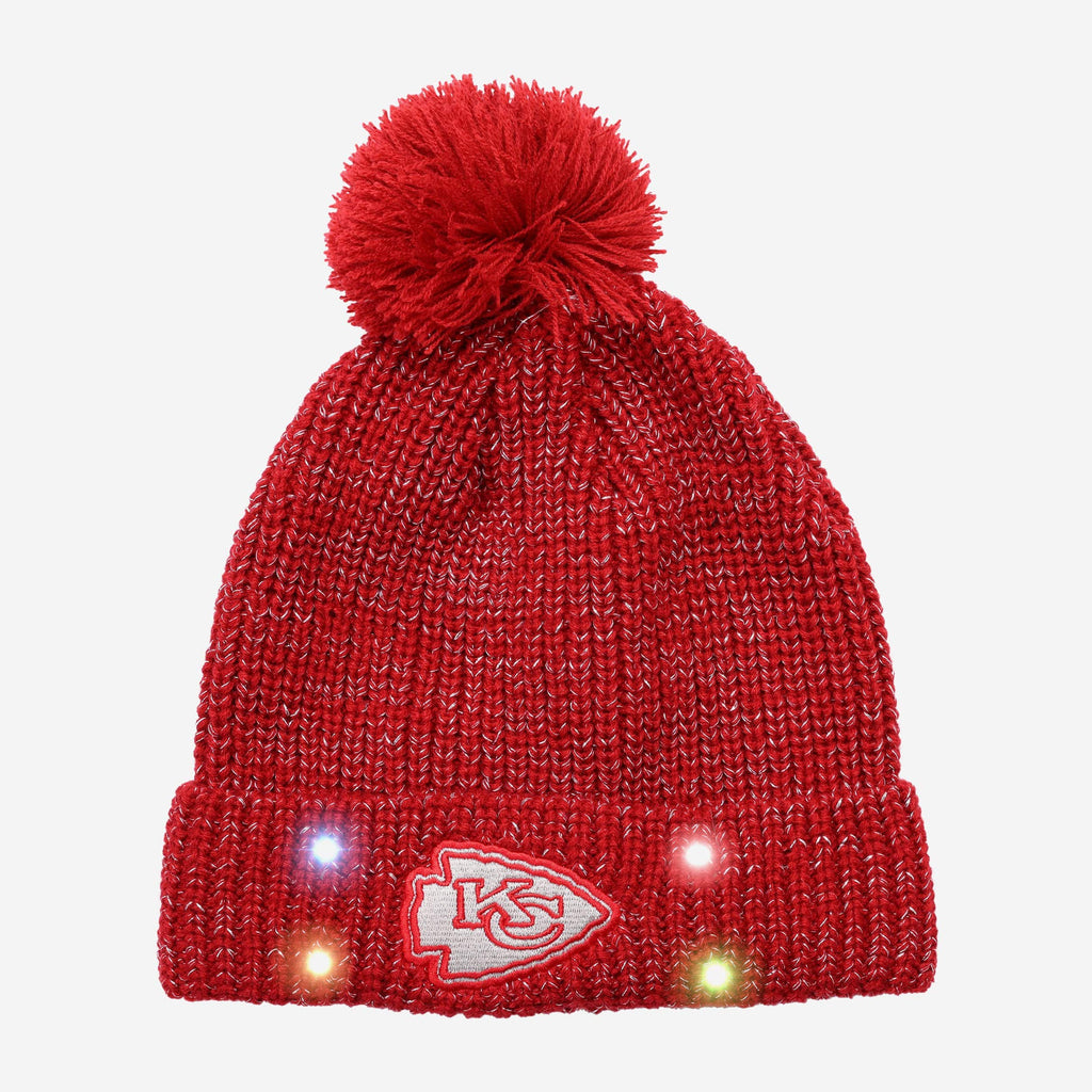 Kansas City Chiefs Womens Glitter Knit Light Up Beanie FOCO