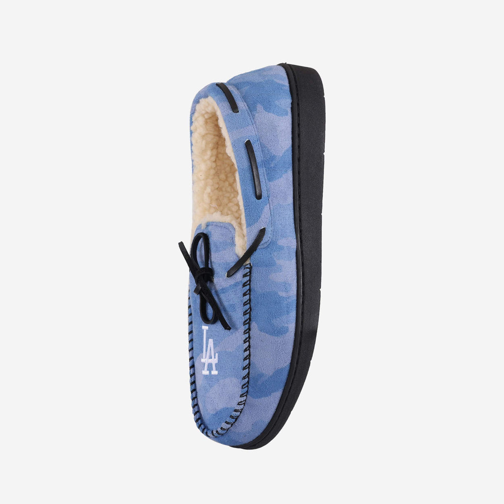 Los Angeles Dodgers Printed Camo Moccasin Slipper FOCO