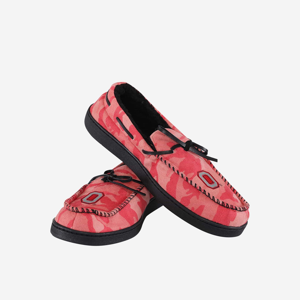 Ohio State Buckeyes Printed Camo Moccasin Slipper FOCO