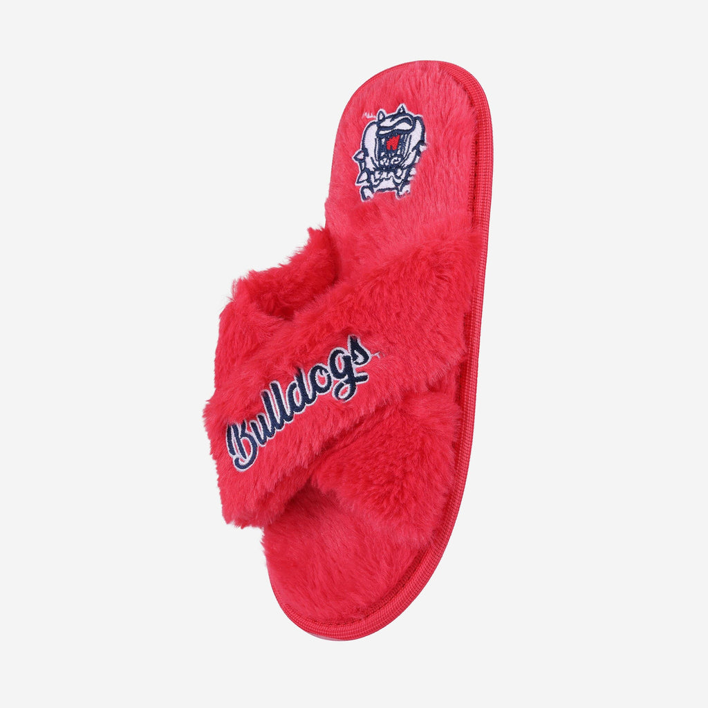 Fresno State Bulldogs Womens Script Wordmark Fur Cross Slide FOCO