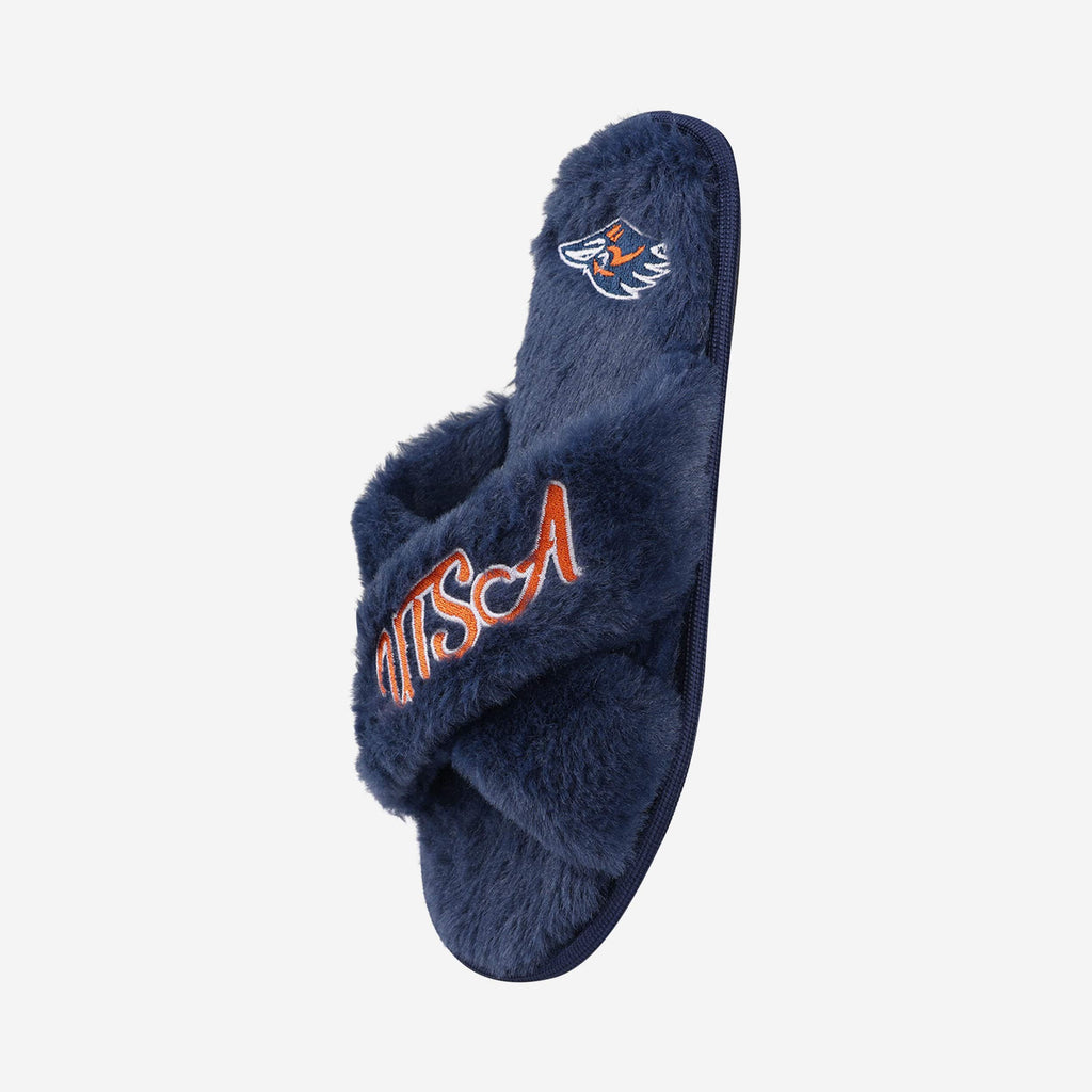 UTSA Roadrunners Womens Script Wordmark Fur Cross Slide FOCO