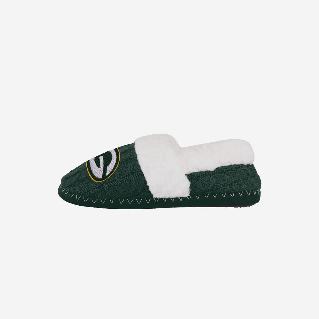 Green Bay Packers Womens Team Color Moccasin Slipper FOCO