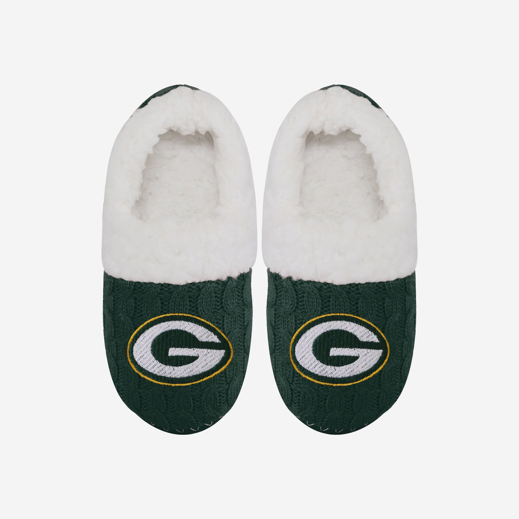 Green Bay Packers Womens Team Color Moccasin Slipper FOCO