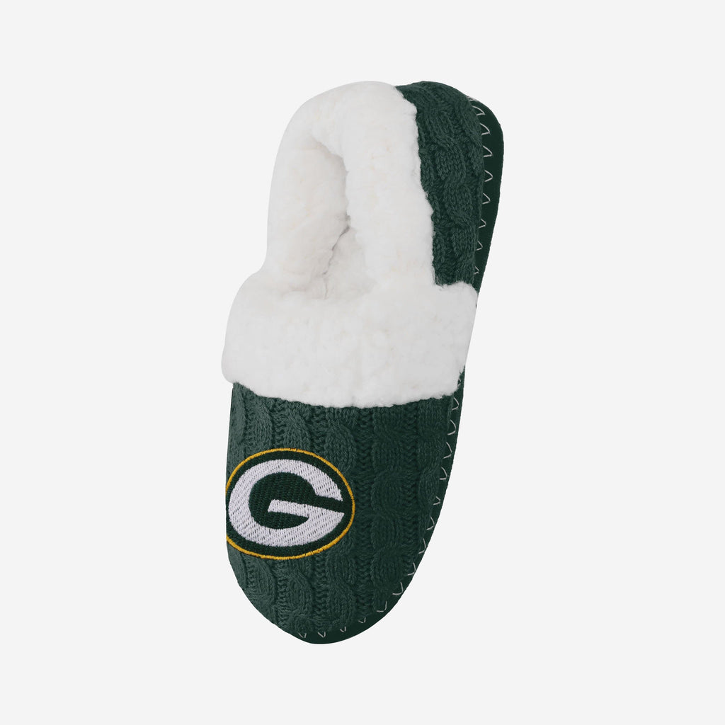 Green Bay Packers Womens Team Color Moccasin Slipper FOCO