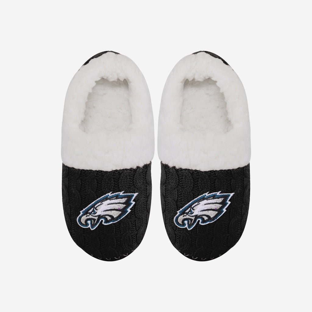 Philadelphia Eagles Womens Team Color Moccasin Slipper FOCO