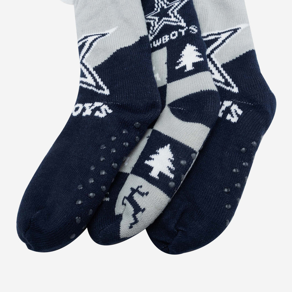 Dallas Cowboys Womens Fan Footy 3 Pack Slipper Socks FOCO