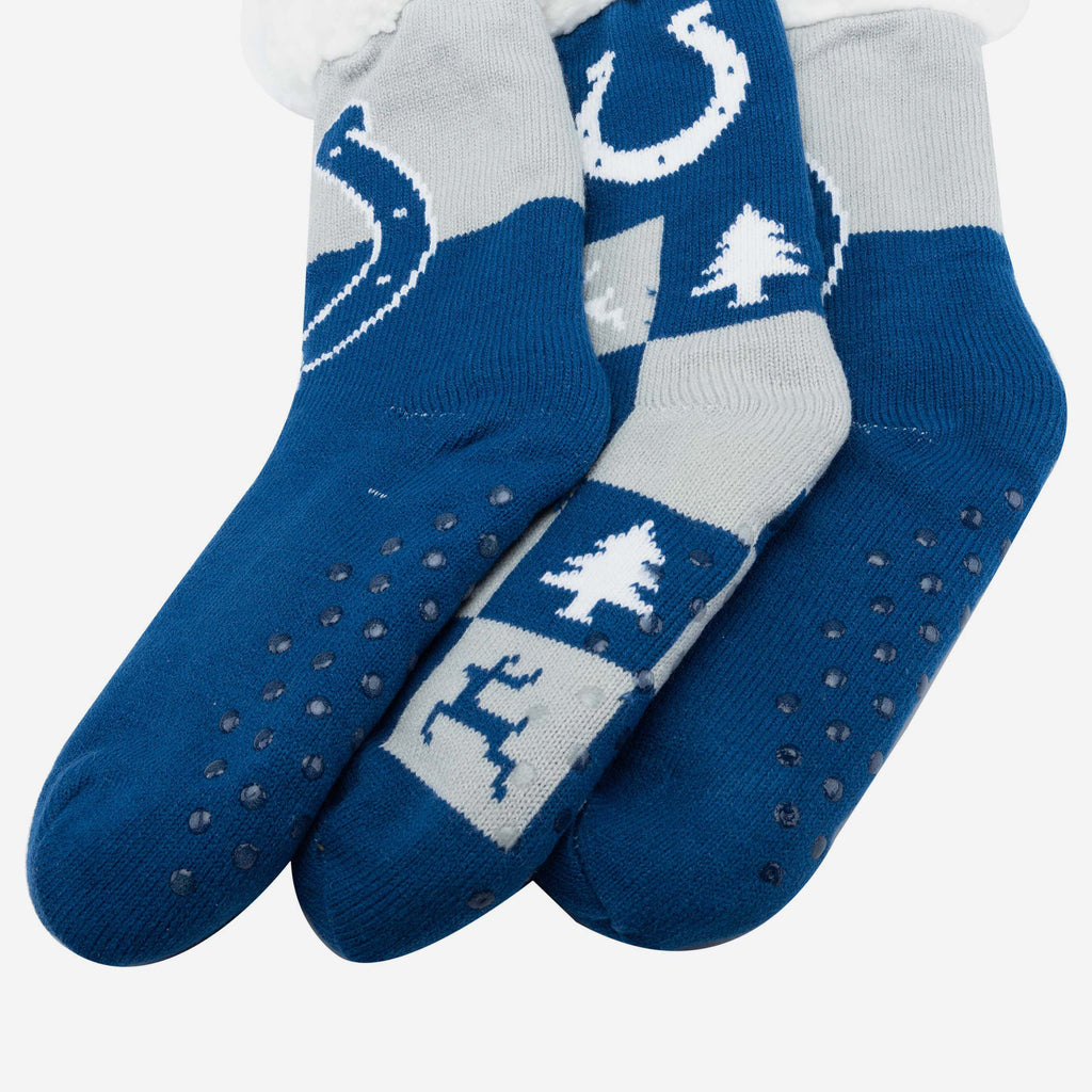 Indianapolis Colts Womens Fan Footy 3 Pack Slipper Socks FOCO