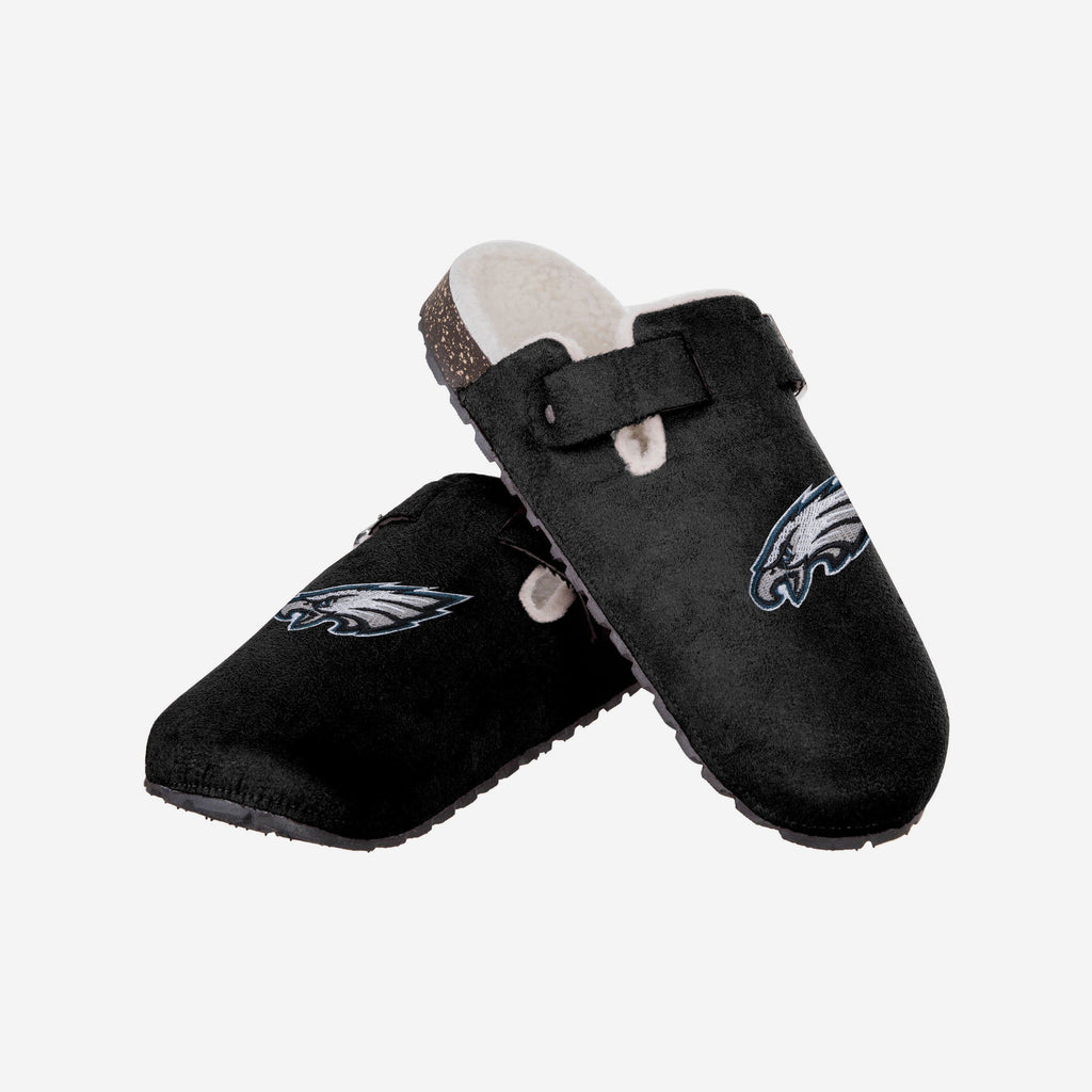 Philadelphia Eagles Womens Fur Buckle Clog Slipper FOCO
