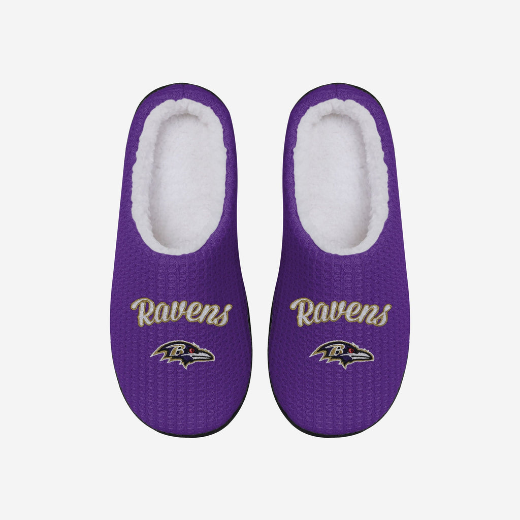 Baltimore Ravens Womens Sherpa Lined Memory Foam Slipper FOCO