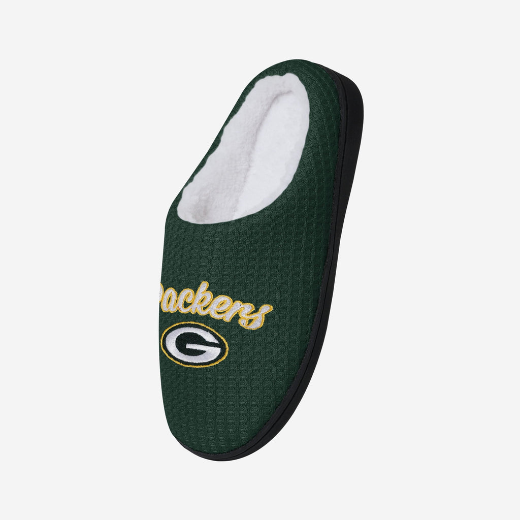 Green Bay Packers Womens Sherpa Lined Memory Foam Slipper FOCO