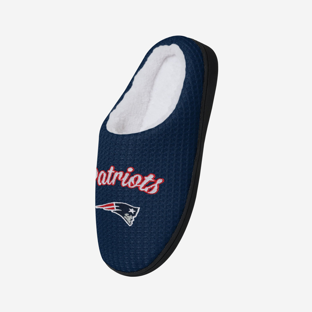 New England Patriots Womens Sherpa Lined Memory Foam Slipper FOCO