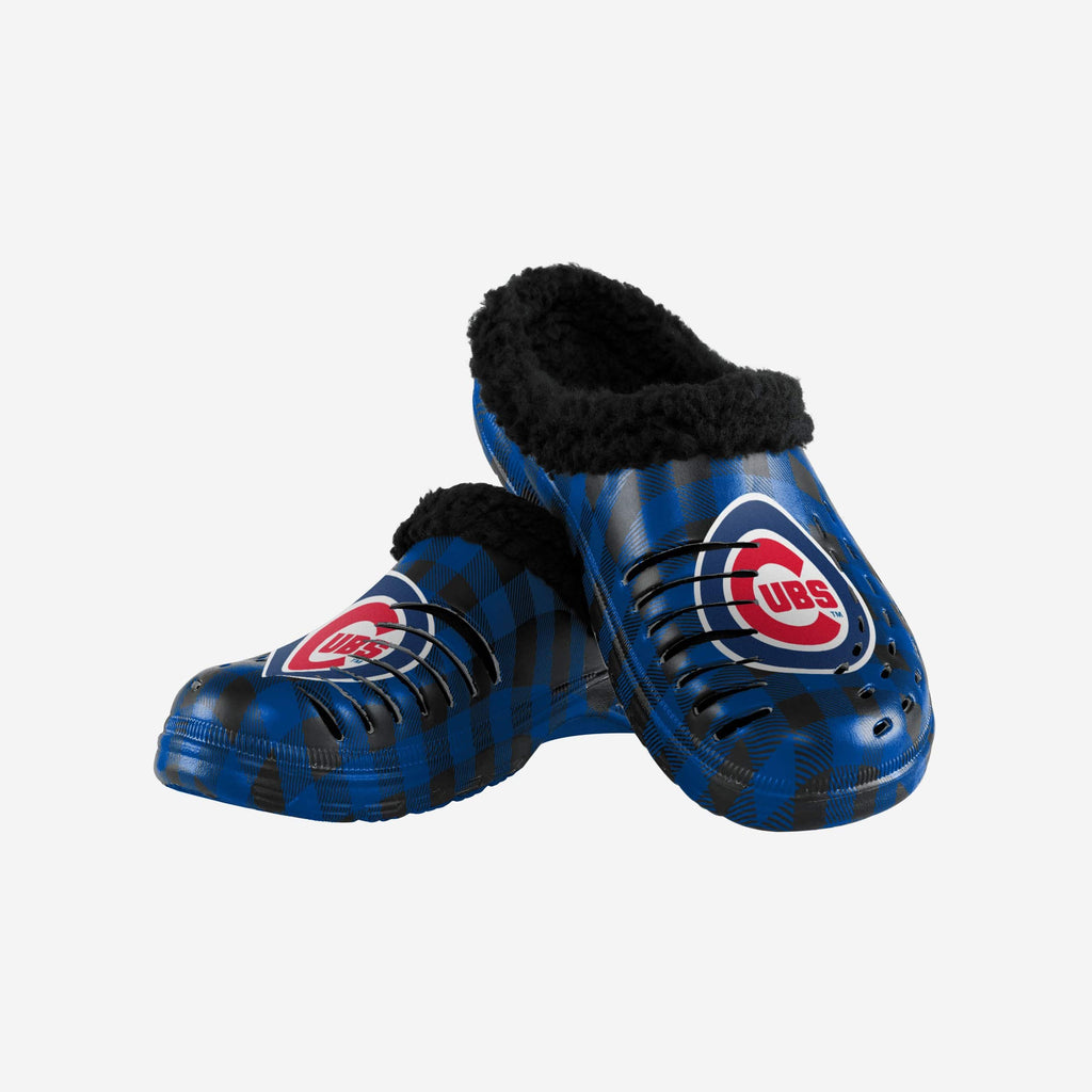 Chicago Cubs Sherpa Lined Buffalo Check Clog FOCO