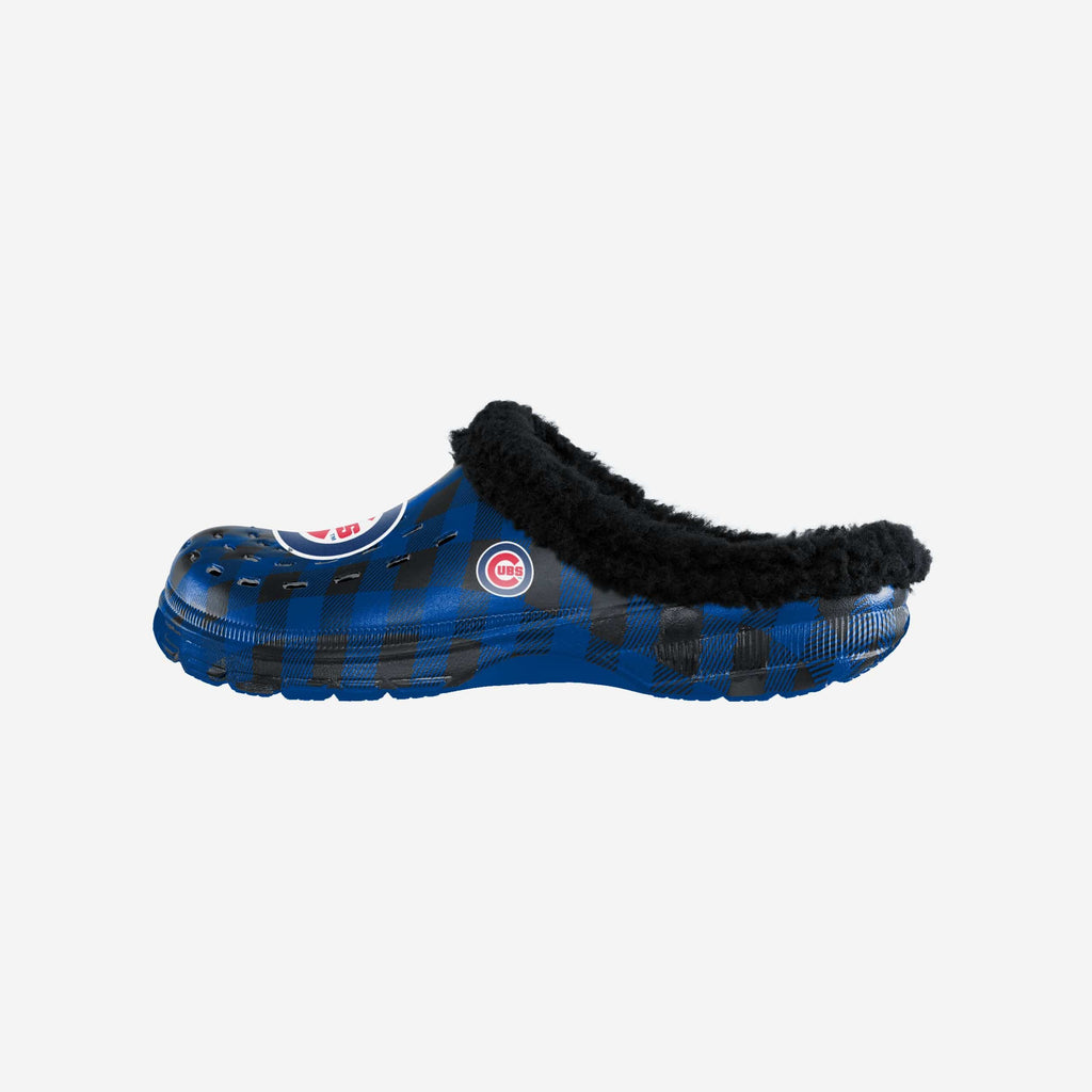 Chicago Cubs Sherpa Lined Buffalo Check Clog FOCO